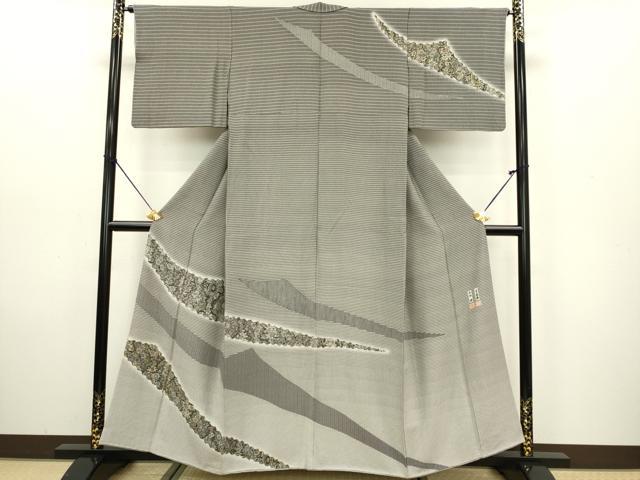 平和屋着物●二代目更甚　江戸更紗　東京染伝統工芸士　金田昇　訪問着　洋花文　さが美扱い　正絹　逸品　DAAV3394du