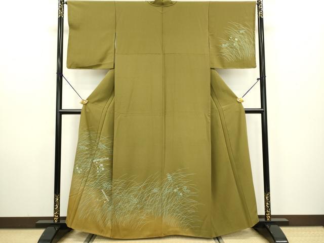 平和屋着物●訪問着　刺繍　笛花文　暈し染め　金銀彩　正絹　逸品　未使用　DAAV3398du