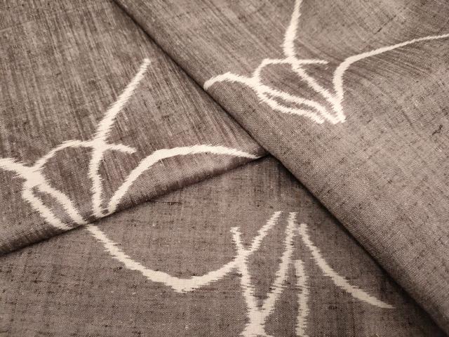 平和屋着物●上質な紬　草葉文　正絹　逸品　未使用　DAAV3451du