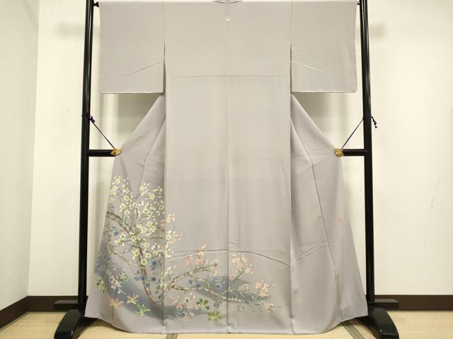 平和屋着物●本加賀友禅作家　梶山伸　色留袖　枝梅文　暈し染め　正絹　逸品　DAAV3473du