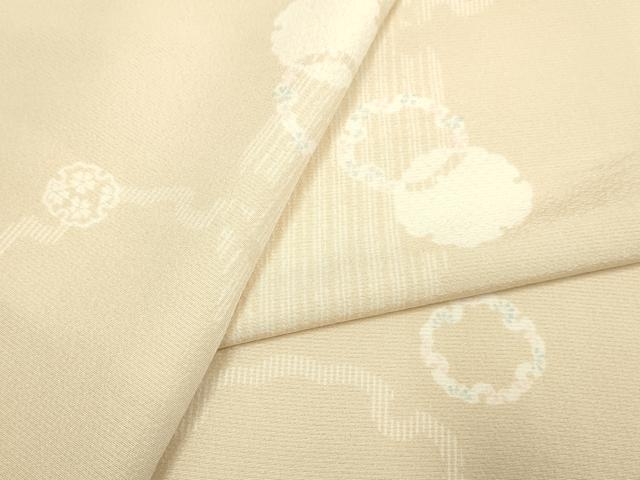 平和屋着物●上質な小紋　雪輪花文　正絹　逸品　DAAV3476du