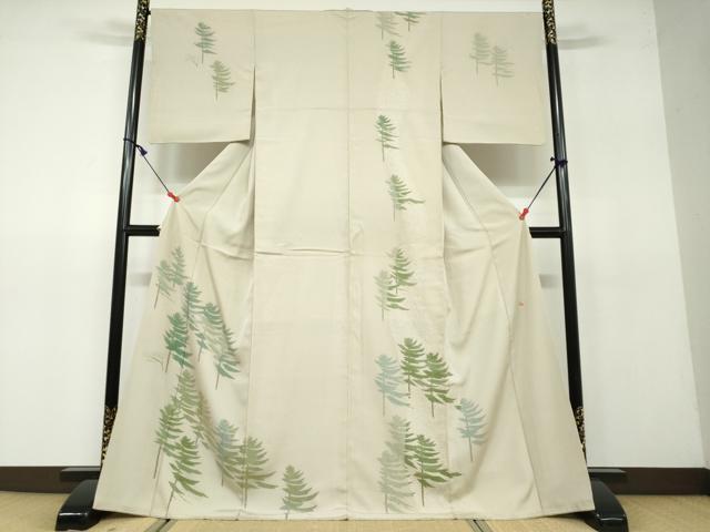 平和屋着物●訪問着　友禅　作家物　樹林文　三越扱い　正絹　逸品　DAAV4834ud