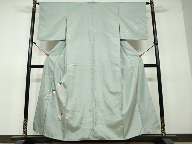 平和屋着物●訪問着　紬地　童子遊び　正絹　逸品　DAAV4878ud