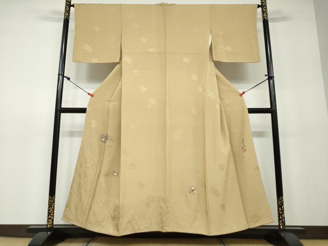 平和屋着物●友禅作家の巨匠　浅井青仁　色留訪問着　草花丸文　金彩　正絹　逸品　DAAV4881ud