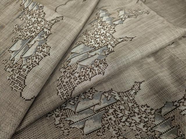 平和屋着物●本場大島紬　9マルキ　雲霞風景文　正絹　逸品　DAAV4885ud