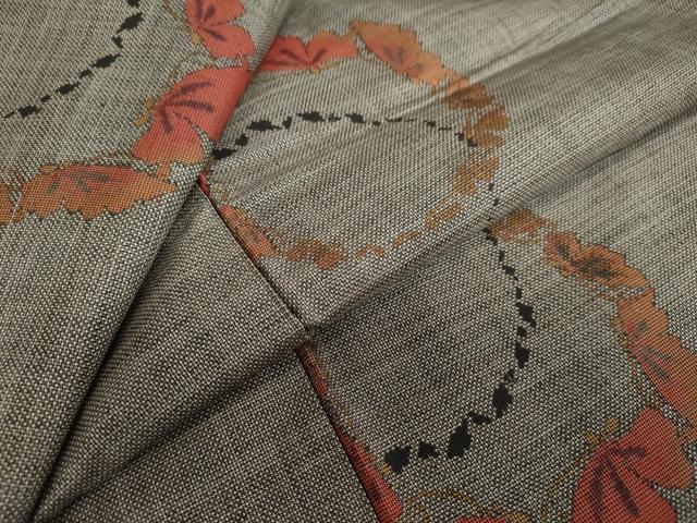 平和屋着物●本場大島紬　9マルキ　花蝶丸文　正絹　逸品　DAAV4887ud