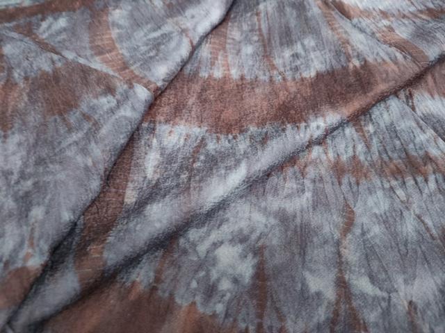 平和屋着物●上質な小紋　杢目絞り　抽象文様　正絹　逸品　DAAV4907ud