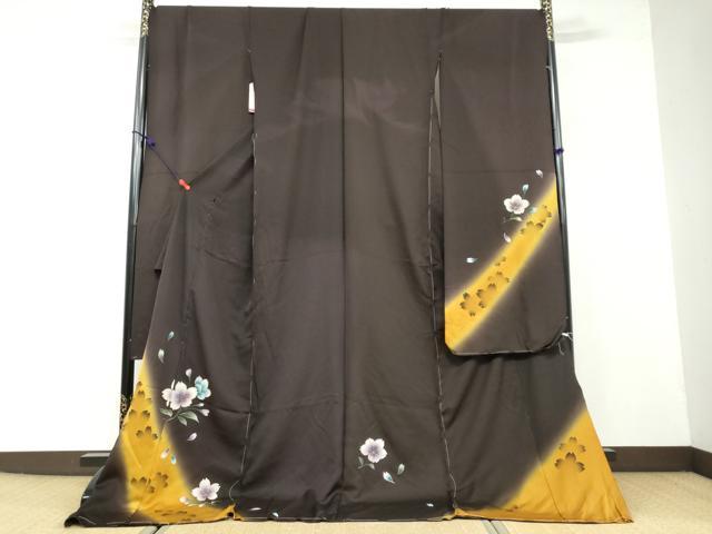 平和屋着物●豪華振袖　舞花文　暈し染め　金彩　さが美扱い　仮絵羽　逸品　未使用　DAAV4923ud