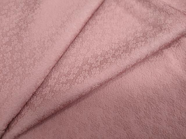 平和屋着物●上質な色無地　舞花地紋　紅梅色　正絹　逸品　DAAV4926ud