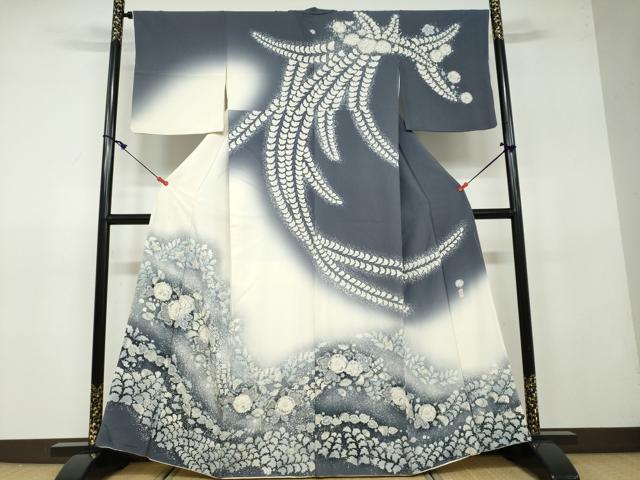 平和屋着物●越後十日町の一流染匠　桐屋・翠山工房　訪問着　絞り　辻が花　暈し染め　正絹　逸品　DAAV4932ud