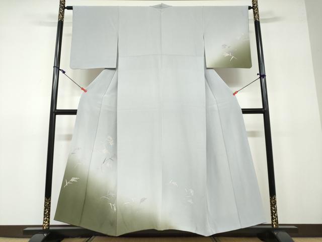 平和屋着物●訪問着　芒文　暈し染め　正絹　逸品　DAAV4933ud