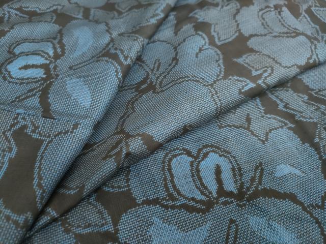 平和屋着物●本場大島紬　7マルキ　花尽くし文　高島屋扱い　正絹　逸品　未使用　DAAV4934ud