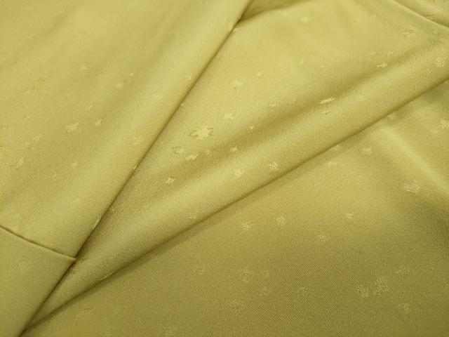 平和屋着物●上質な色無地　霞地紋　青朽葉色　正絹　逸品　DAAV4943ud