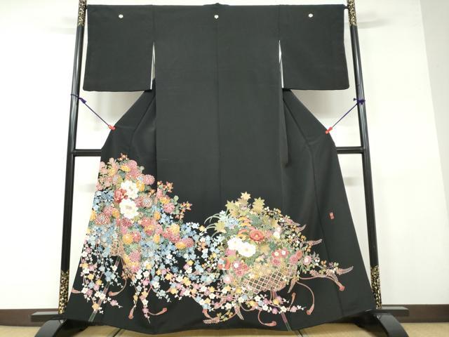 平和屋着物▽小紋　単衣　花丸文　洗える着物　AAAZ9283fy 平和屋着物▽小紋 単衣 花丸文 洗える着物 AAAZ9283fy