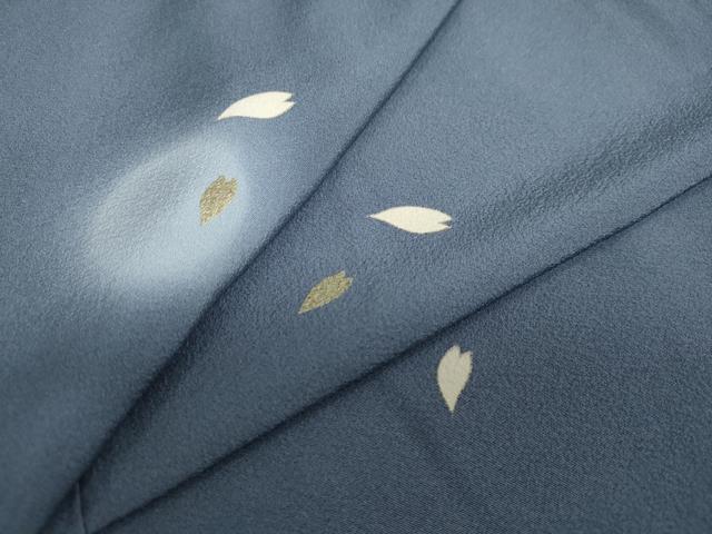 平和屋着物●上質な小紋　舞桜文　蛍暈し　金彩　正絹　逸品　DAAV4978ud