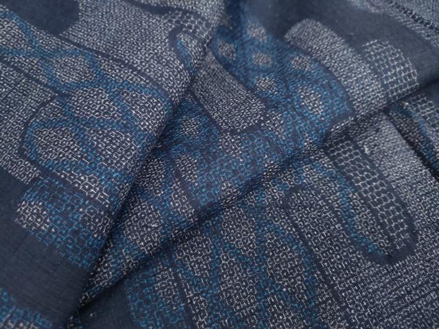 平和屋着物●本場結城紬　重要無形文化財　100亀甲　雲取り文　正絹　逸品　DAAV4984ud