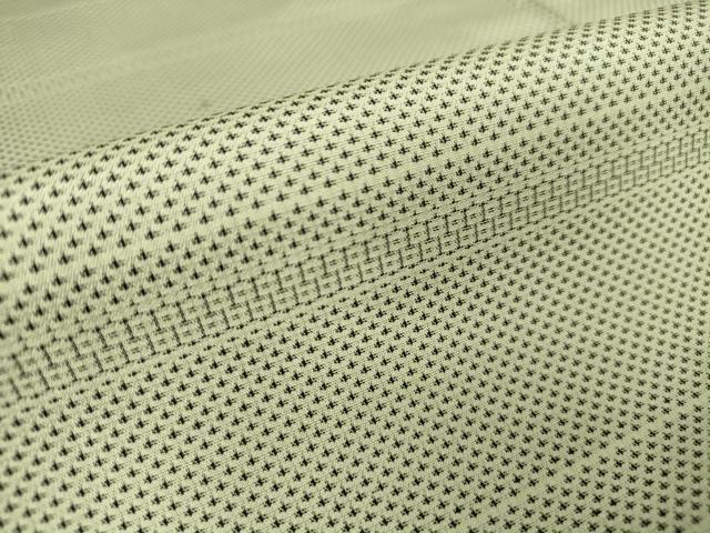 平和屋着物▽上質な紬 単衣 横段絣文 100亀甲 正絹 逸品 DAAV5023az