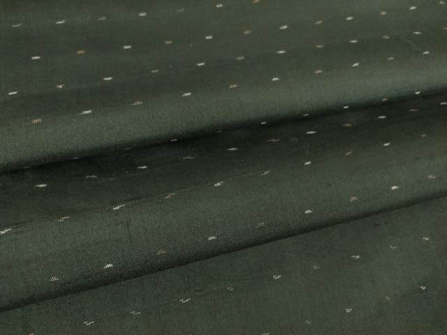 平和屋着物▽東郷織物謹製　本場大島紬　単衣　絣文　黒地　正絹　逸品　DAAV5040az