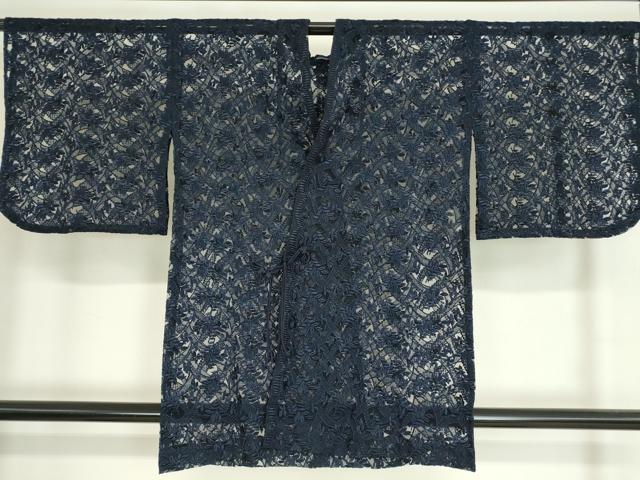 平和屋着物▽道中着　スリーシーズン　春夏秋　塵除け　総レース　草花文　オンワード樫山　DAAV5065az