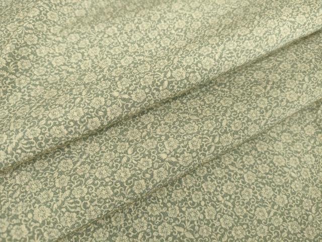 平和屋着物▽上質な小紋　単衣　花鳥文　正絹　逸品　DAAV5209az