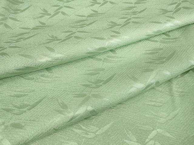 平和屋着物▽上質な色無地　単衣　笹地紋　錆青磁色　正絹　逸品　未使用　DAAV5213az