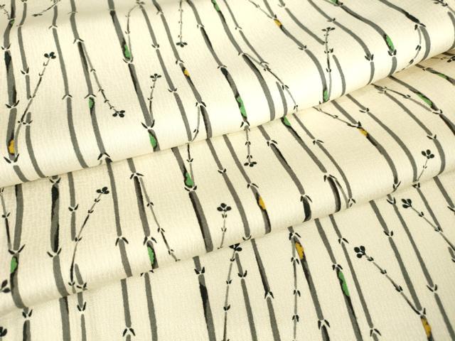 平和屋着物▽上質な小紋　単衣　枝蕾　正絹　逸品　DAAV5226az