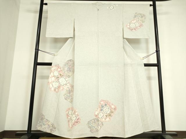 平和屋着物▽訪問着　単衣　辻が花　絞り　正絹　逸品　未使用　DAAV5343az