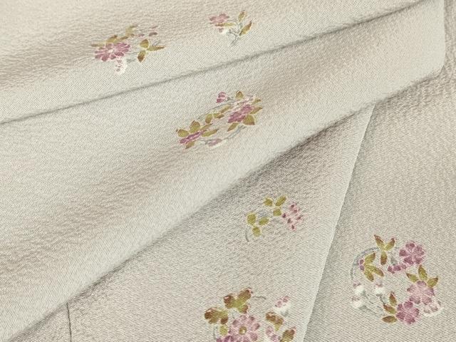 平和屋着物▽上質な小紋　単衣　花丸文　正絹　逸品　DAAV5367az