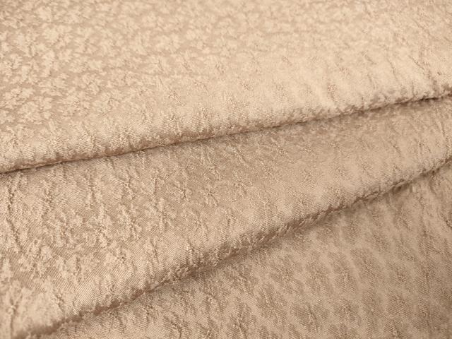 平和屋着物▽上質な色無地　単衣　小花地紋　梅鼠色　正絹　逸品　DAAV5378az