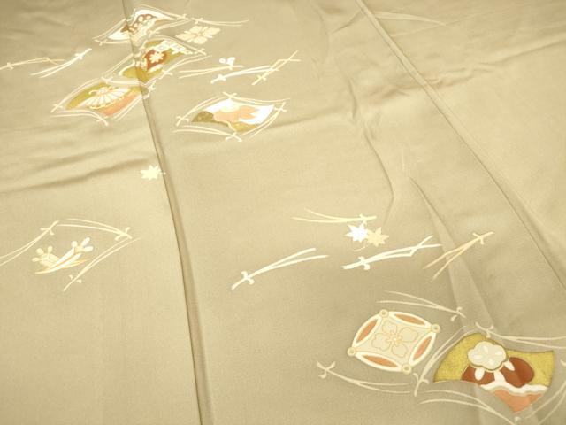 平和屋着物▽銀座きしや 訪問着 単衣 駒刺繍 宝尽くし零れ