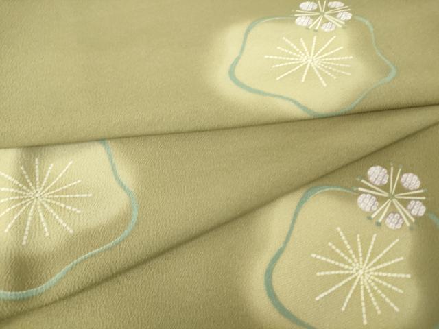 平和屋着物▽小紋　単衣　舞花文　洗える着物　DAAV5699az