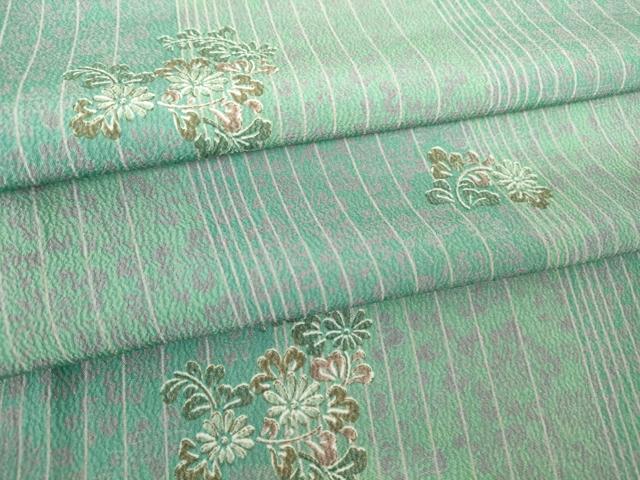 平和屋着物▽小紋　単衣　舞花文　洗える着物　DAAV5705az