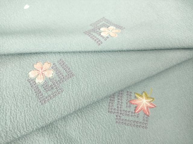 平和屋着物▽小紋　単衣　源氏香花文　洗える着物　DAAV5706az