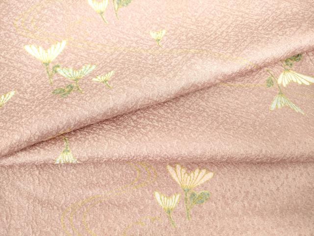 平和屋着物▽小紋　単衣　裏菊　洗える着物　DAAV5715az