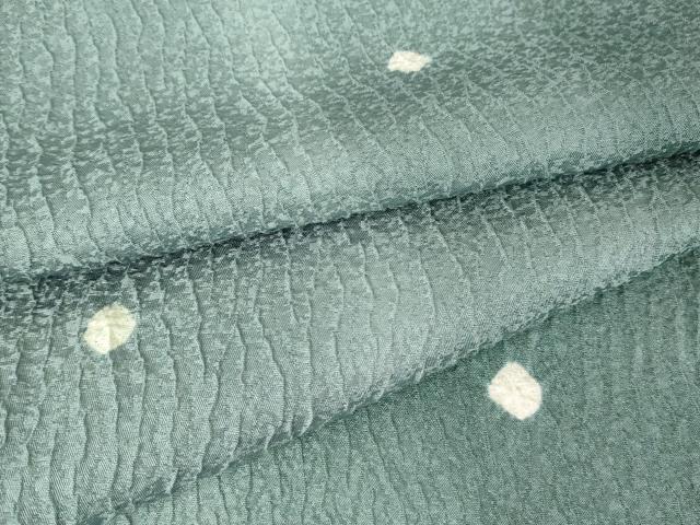 平和屋着物▽上質な小紋　単衣　絞り　箔散らし　正絹　逸品　未使用　DAAV5755az