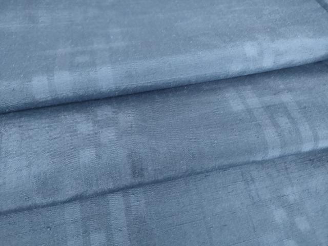 平和屋着物▽上質な紬　単衣　絣文　正絹　逸品　DAAV5761az