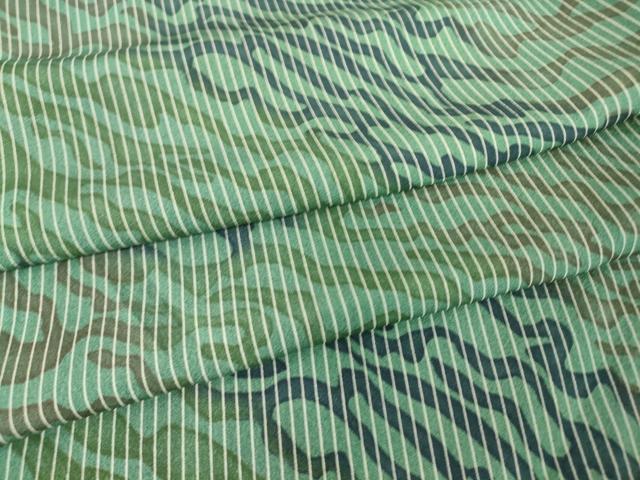 平和屋着物▽上質な小紋　単衣　変わり縞　正絹　逸品　DAAV5769az