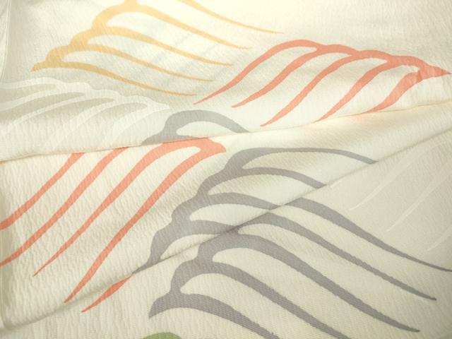 平和屋着物▽上質な小紋　単衣　流水文　正絹　逸品　DAAV5922az