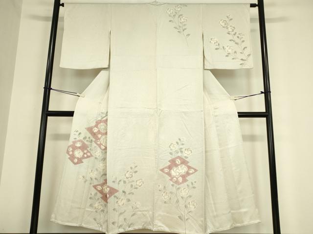 平和屋着物▽訪問着　単衣　絞り　辻が花　正絹　逸品　DAAV5929az