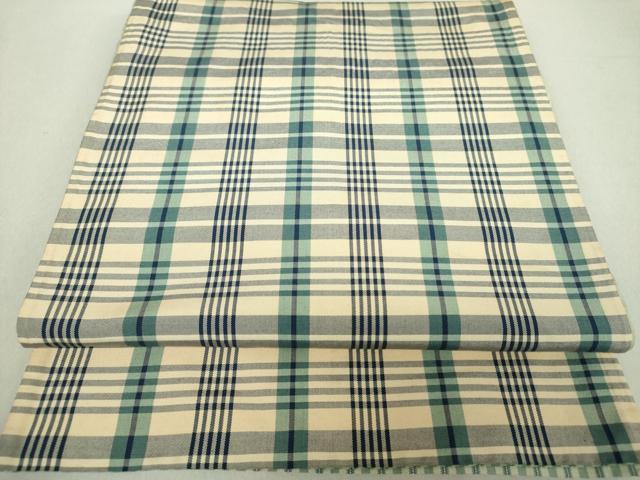 平和屋着物●両面　全通柄袋帯　格子　正絹　逸品　DAAV6039ps