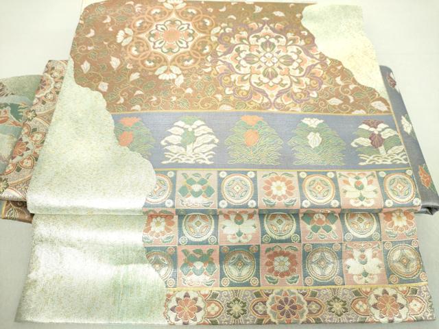 平和屋着物●ワンタッチつけ帯　藤秀錦　金糸　正絹　逸品　未使用　DAAV6094ps