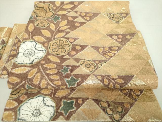 平和屋着物●つけ帯　絞り　辻が花　金糸　正絹　逸品　未使用　DAAV6100ps
