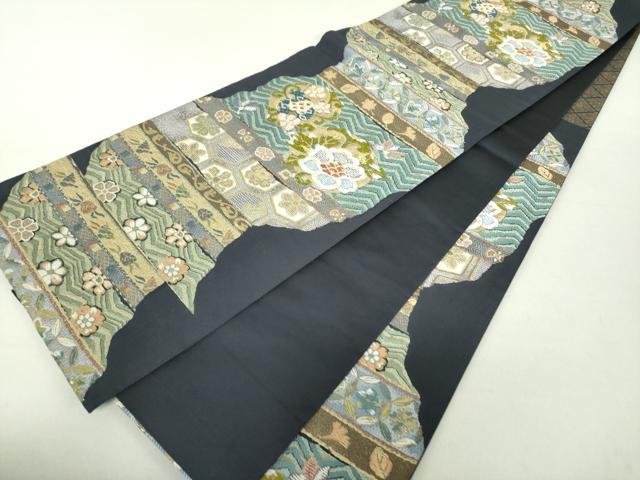 平和屋着物○上質なお召 縞 正絹 逸品 AAAV9056np