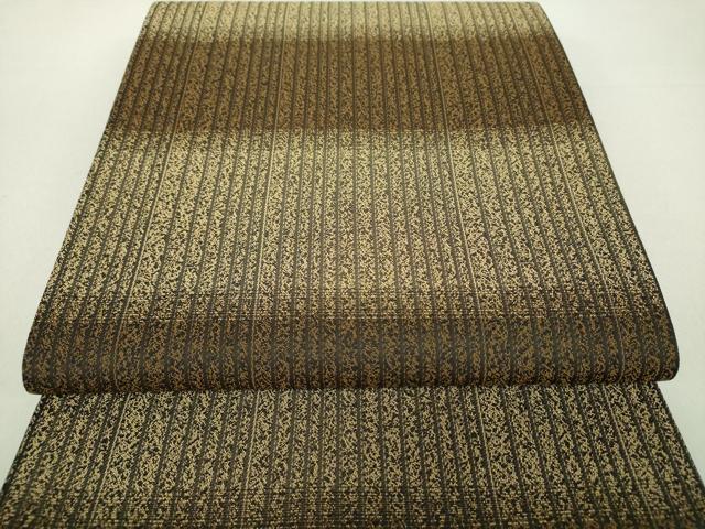 平和屋着物●両面　全通柄袋帯　間道　正絹　逸品　DAAV6185ps