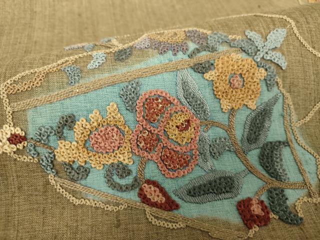 平和屋着物○中国三大刺繍 相良刺繍 総刺繍 九寸名古屋帯