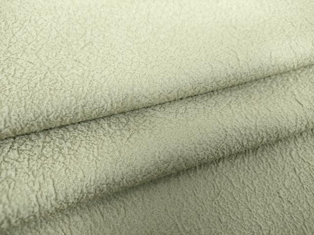 平和屋着物●上質な色無地　霞地紋　青白橡色　正絹　逸品　DAAV6384ps