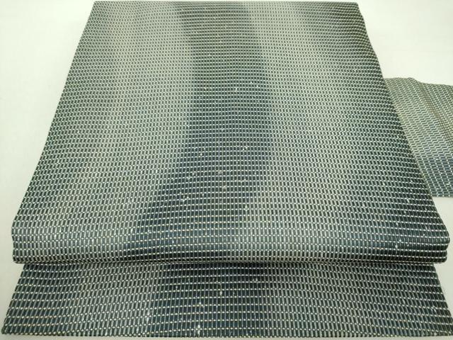 平和屋着物●全通柄九寸名古屋帯　変わり間道　金糸　正絹　逸品　未使用　DAAV6456ps