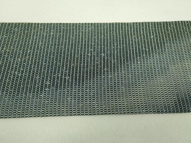 平和屋着物○九寸名古屋帯 変わり間道 黒地 金糸 正絹 逸品 DAAV6114ps