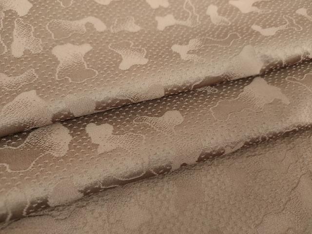 平和屋着物●上質な色無地　霞地紋　煤竹色　正絹　逸品　DAAV6468ps