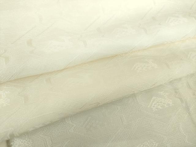 平和屋着物●上質な色無地　有栖川地紋　生成色　正絹　逸品　DAAV6480ps